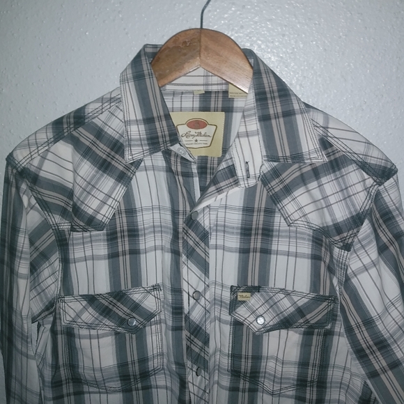 Larry Mahan | Shirts | Larry Mahan S Western Mens Pearl Snap Black ...